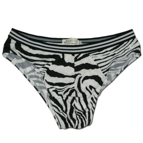 Nucleus ⋆ Men's Zebra Briefs - Be Wild In Black And White