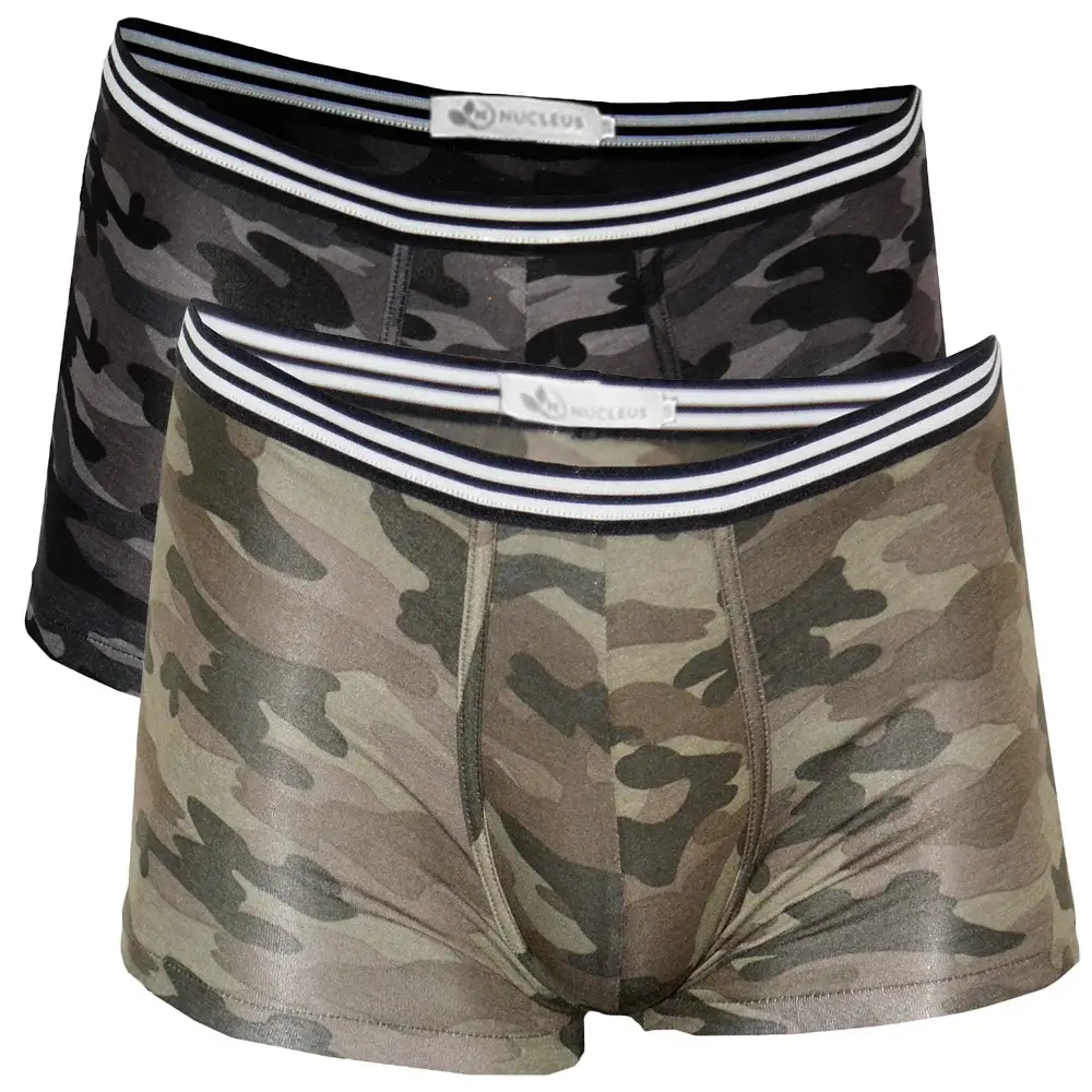 Nucleus⋆Men’s Camo Boxer Briefs 2-Pack | Soft & Stretchy